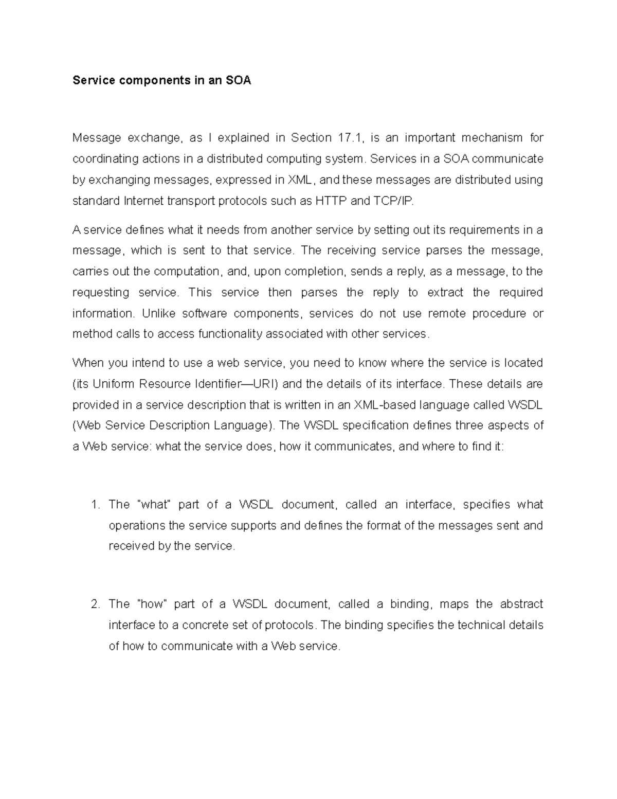 Service components in an SOA - Service components in an SOA Message ...