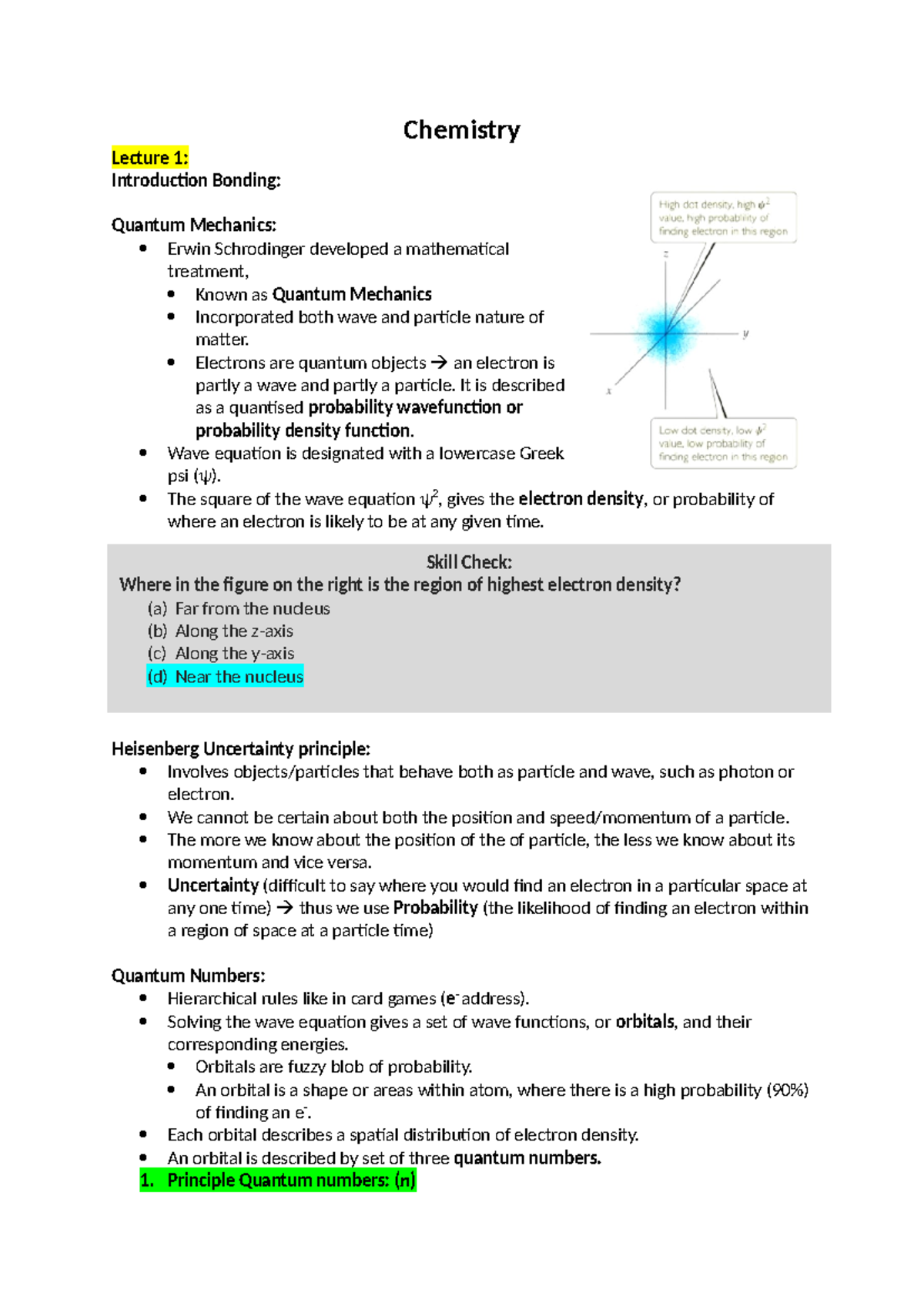 Chemistry 1 Lectures 2024 - Chemistry Lecture 1: Introduction Bonding ...