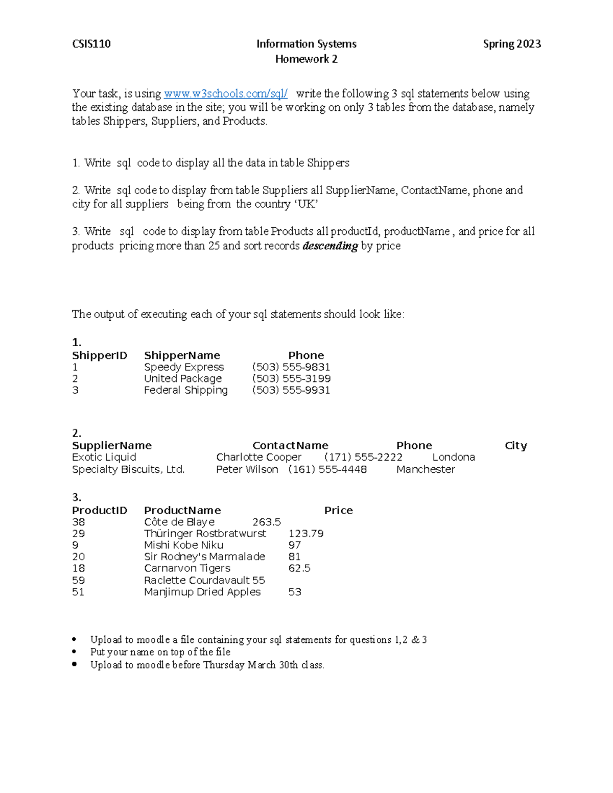 110Homework 2 742ae52429 dbe9421e52950583 e59d82 - CSIS110 Information ...