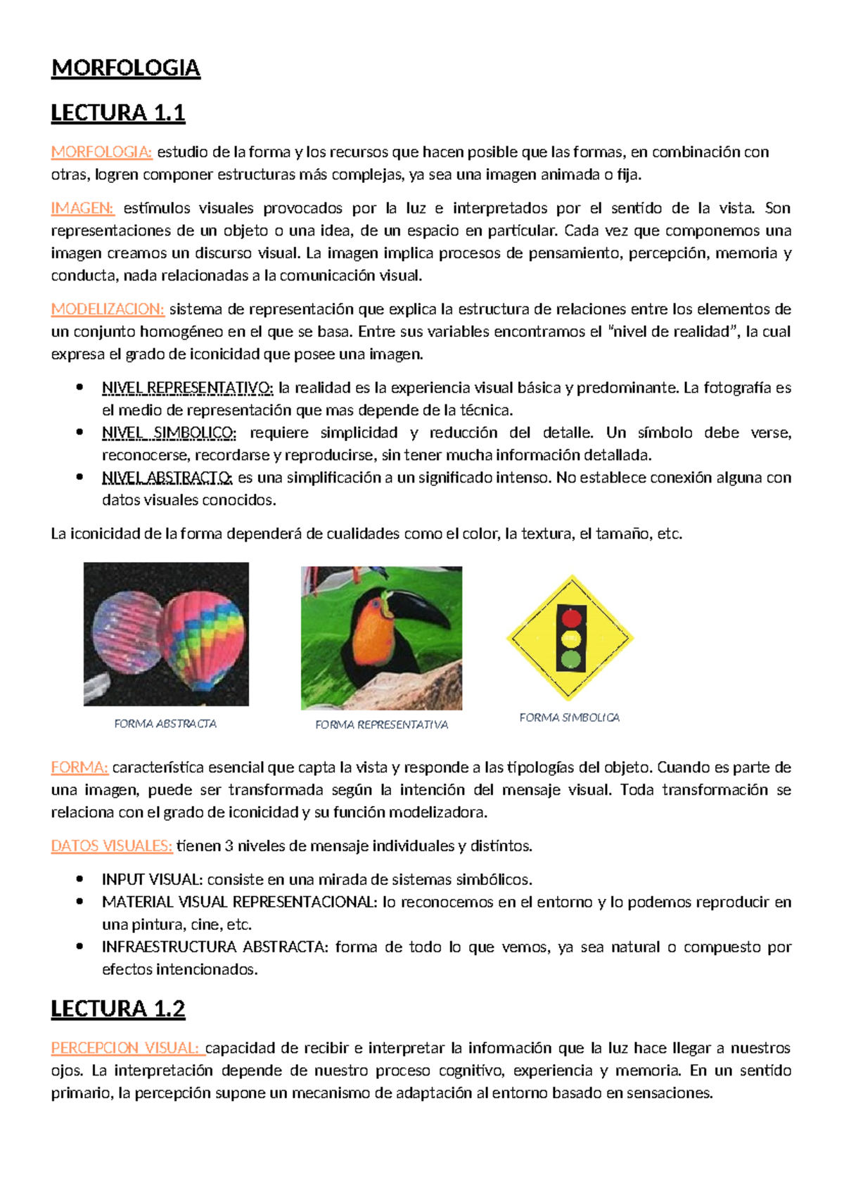 MORFOLOGIA I - RESUMEN COMPLETO - M1, M2, M3 Y M4 - MORFOLOGIA LECTURA 1. MORFOLOGIA: estudio de ...