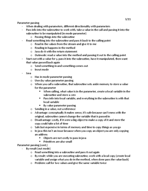 Final Exam Study Guide - Final Exam Study Guide Programming Paradigms ...