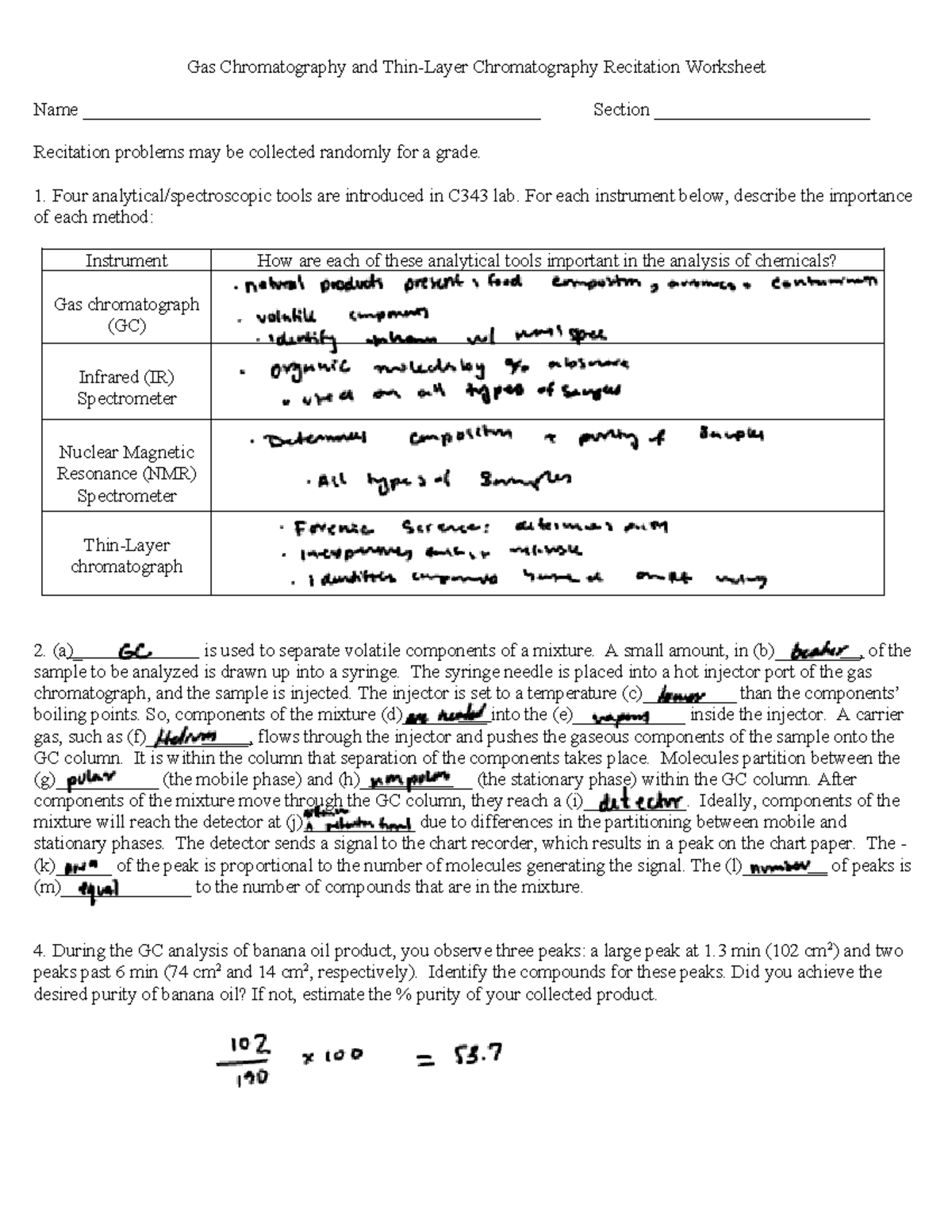 GC+and+TLC+Worksheet copy - Gas Chromatography and Thin-Layer ...