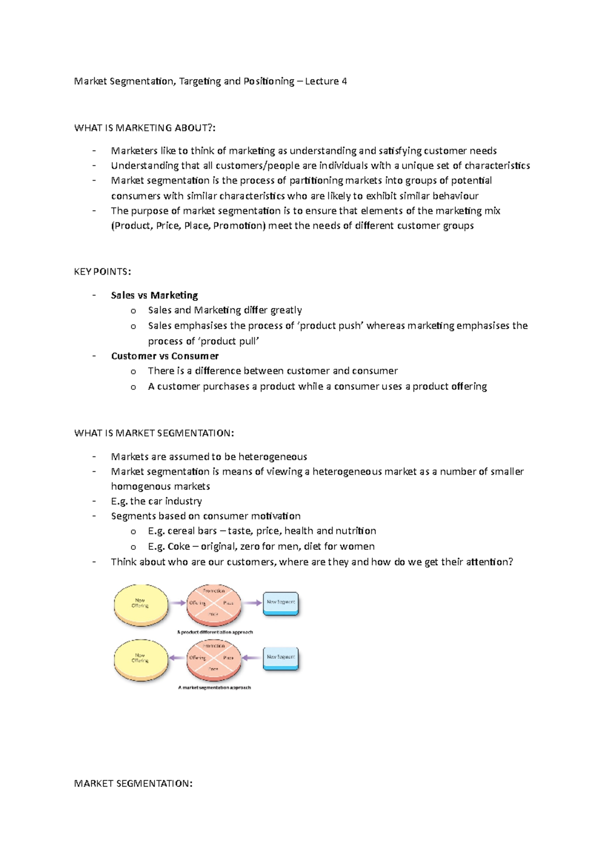 4. Market Segmentation - the car industry Segments based on consumer ...