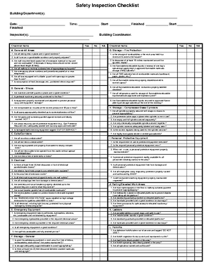 OSH Self Inspection Checklist v1 - SELF-INSPECTION CHECKLISTS These ...