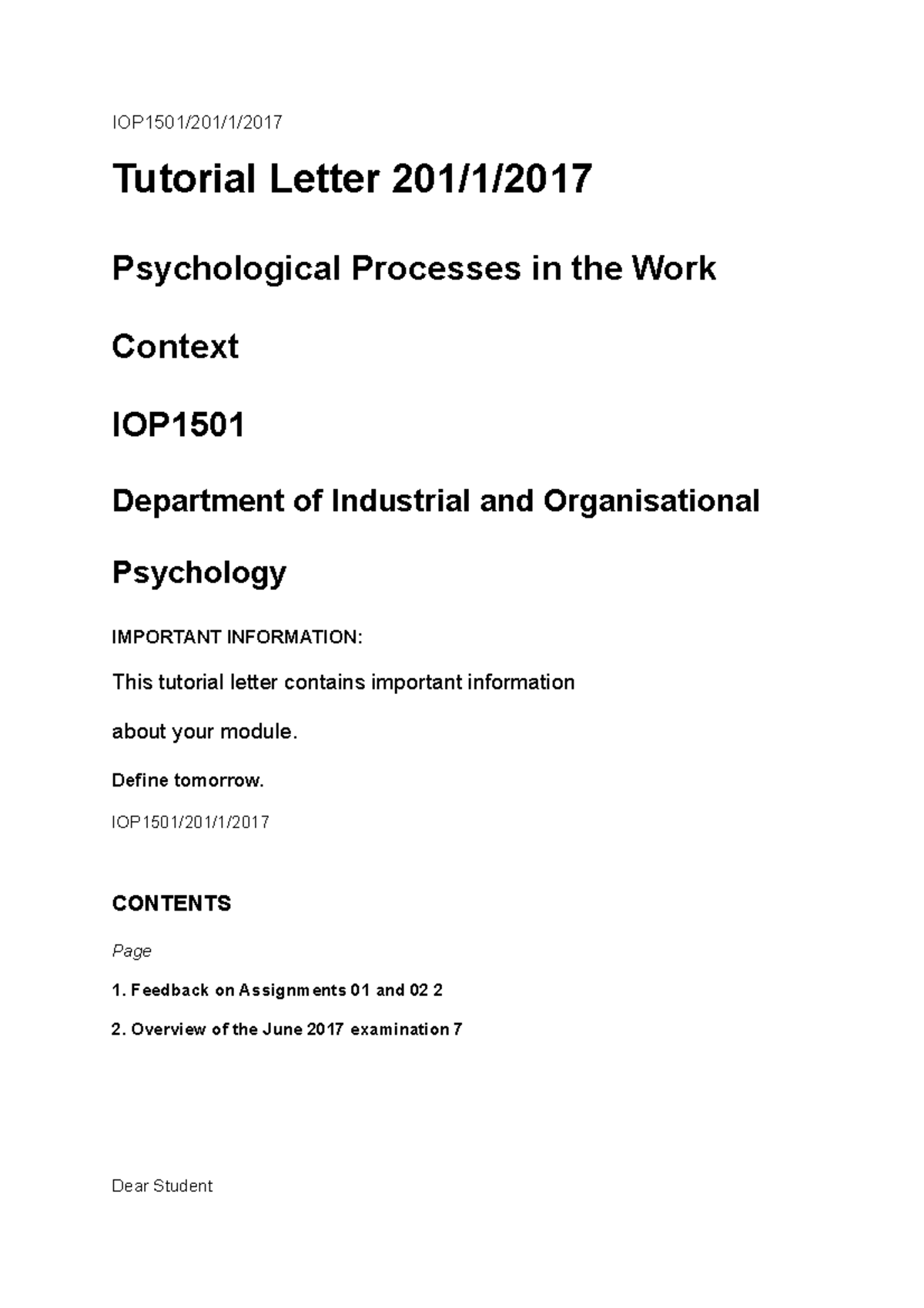 Feedback+ON+ASS+01+AND+02+COPY - IOP1501/201/1/ Tutorial Letter 201/1 ...