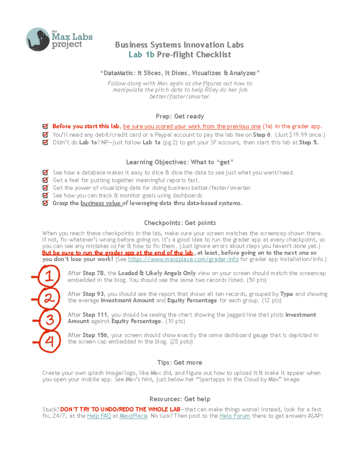 Lab 1b - Lab 1b instructions on salesforce. - Business Systems ...