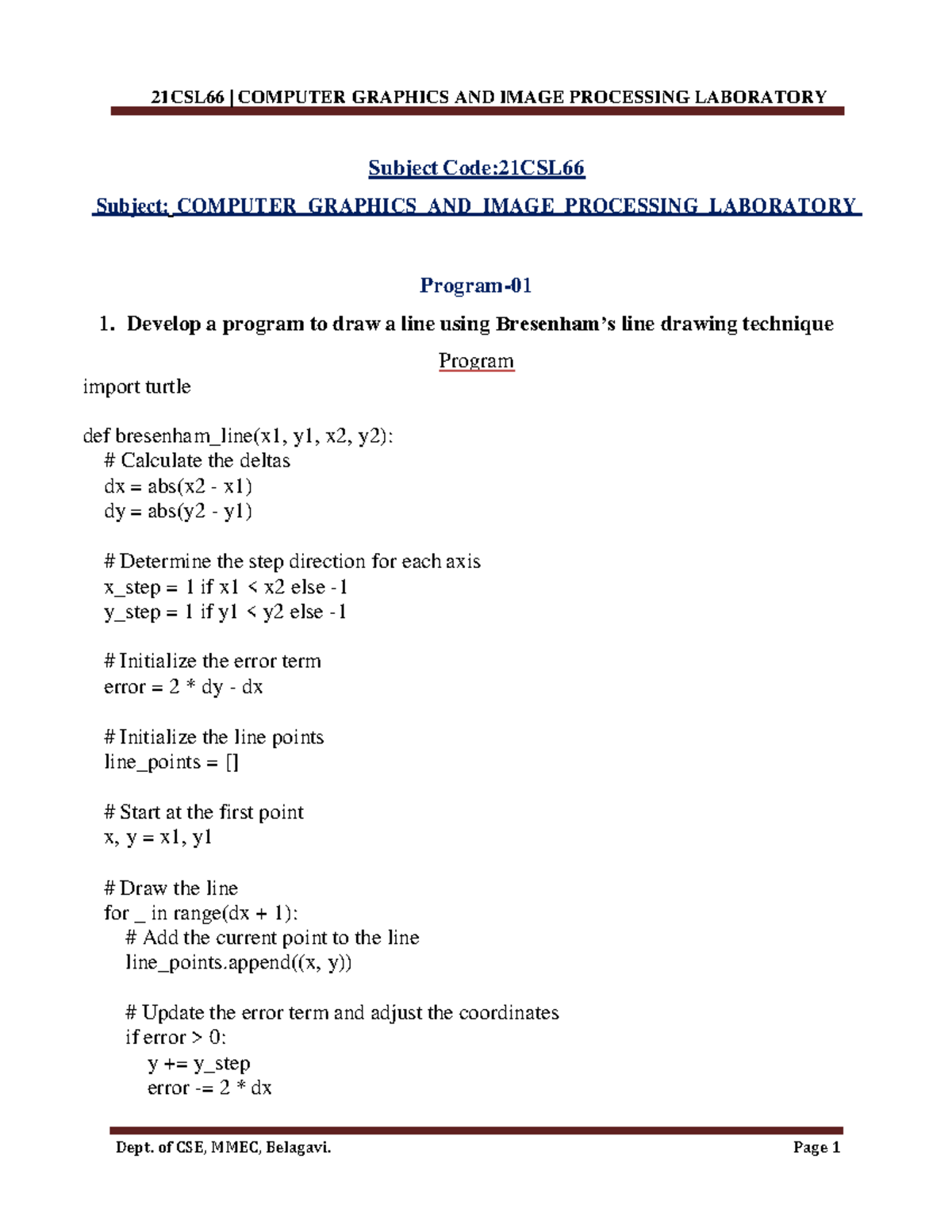 21CSL66 CG Lab Manual Search Creators (2) - Dept. of CSE, MMEC ...