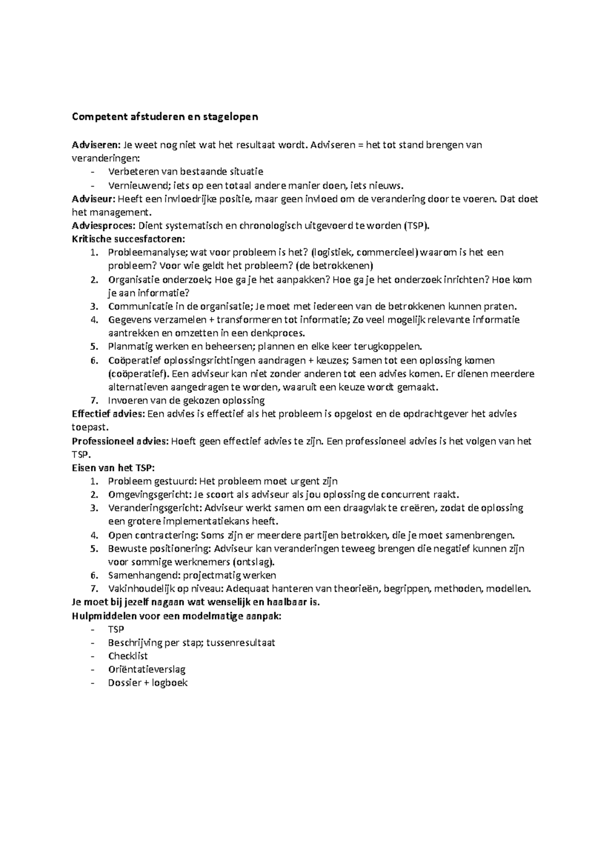 Competent afstuderen en stagelopen - Competent afstuderen en stagelopen ...