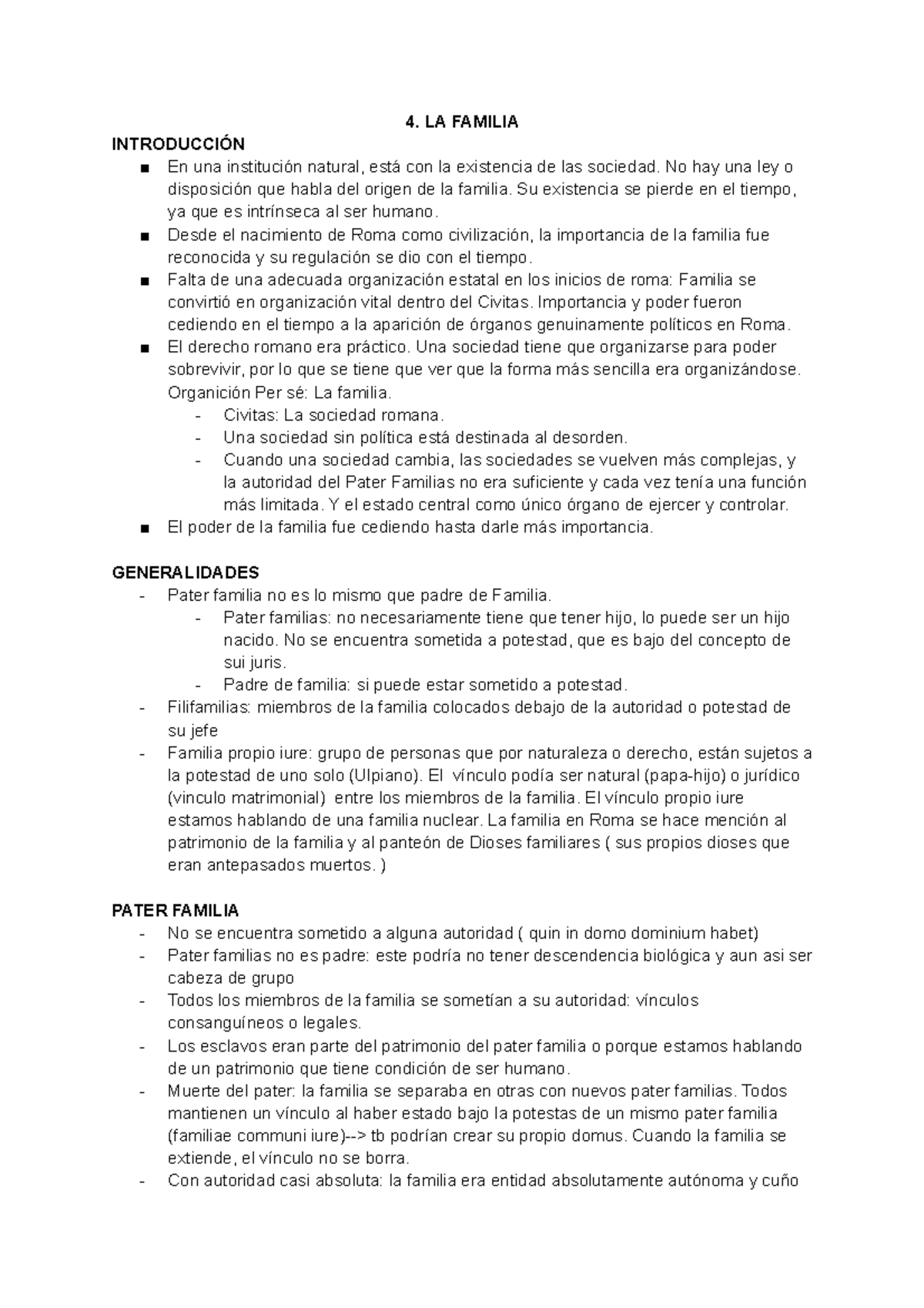 4. LA Familia - 4. LA FAMILIA INTRODUCCIÓN En una institución natural ...