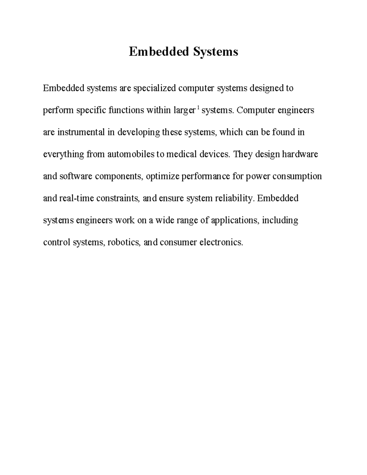 Embedded Systems - Embedded Systems Embedded systems are specialized ...