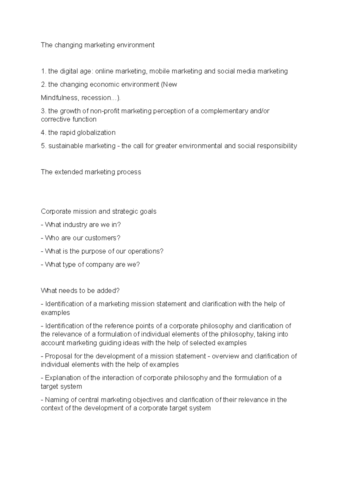 The changing marketing environment - ..). the growth of non-profit ...