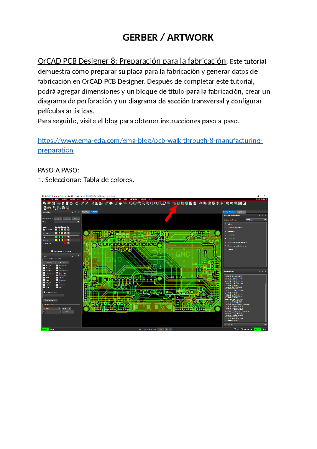 Gerber Artwork - GERBER / ARTWORK OrCAD PCB Designer 8: Preparación ...