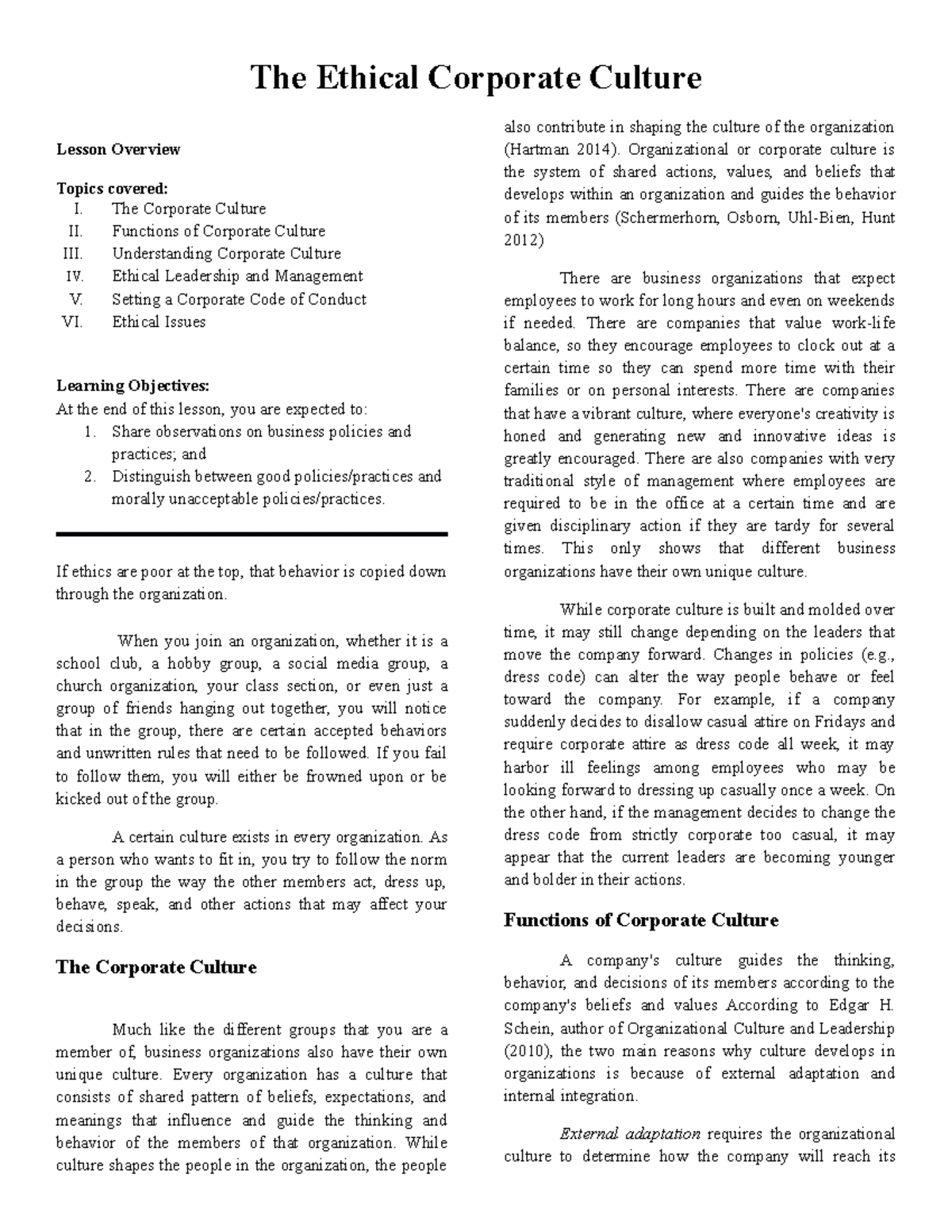 Business Ethics and Corporate Social Responsibility Lesson-3 - Lesson ...