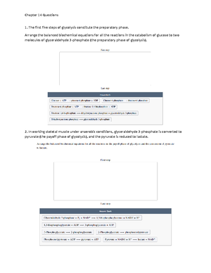 Biochemistry Achieve Homework Q/A practice Chapter 12 - Chapter 12 ...