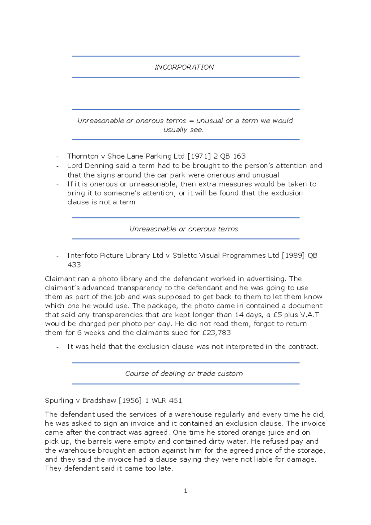 Incorporation - Module is the Law of Contract. - INCORPORATION ...