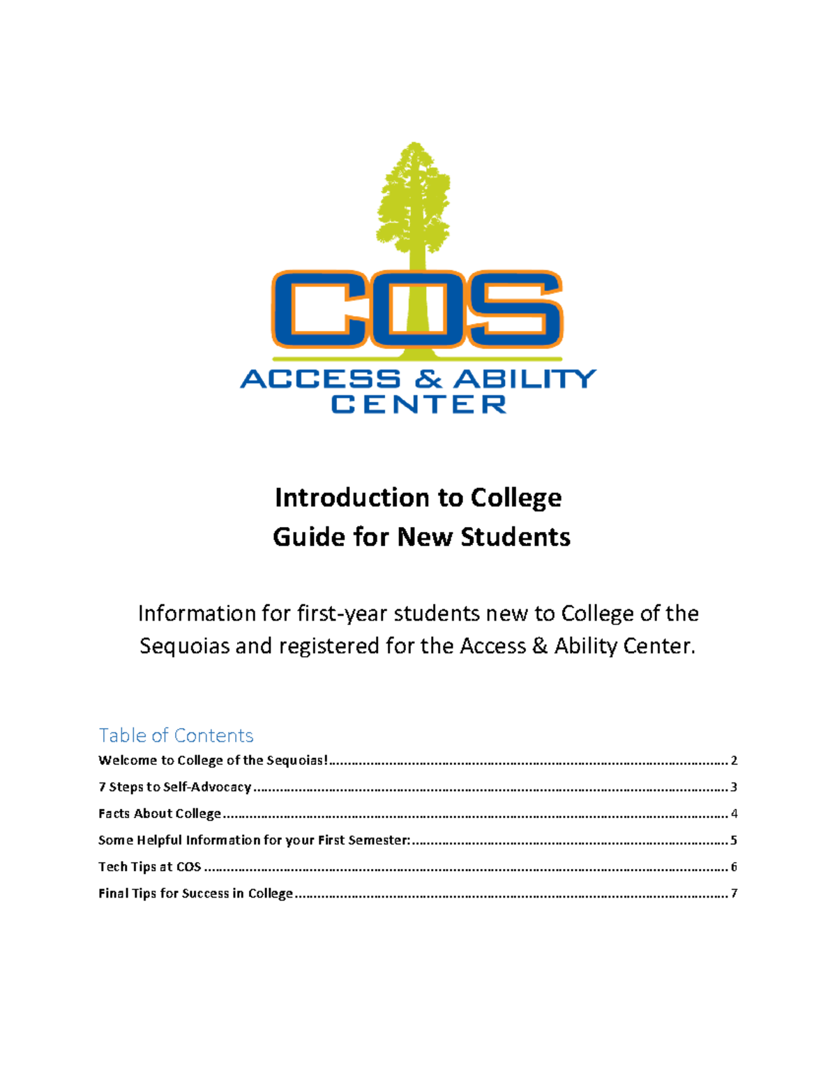 Intro to college student guide 2019 - Introduction to College Guide for ...