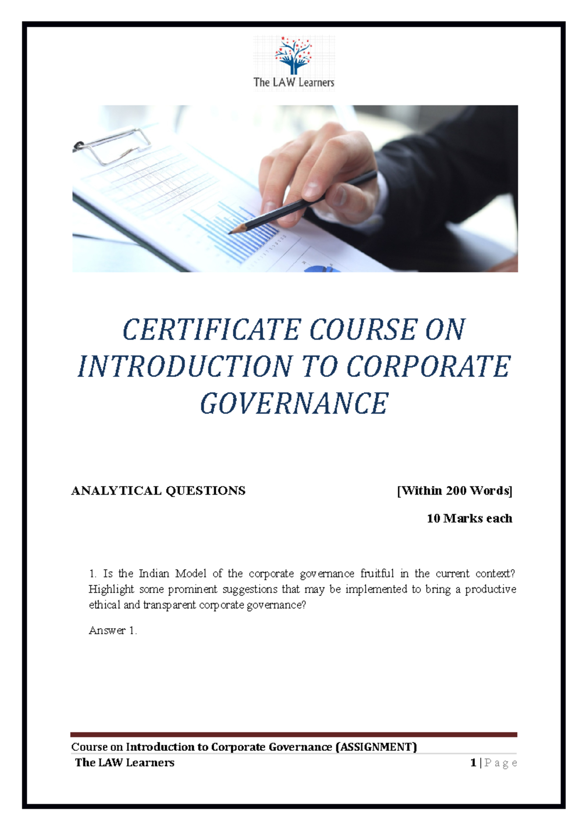Certificate Course ON Introduction TO CO - CERTIFICATE COURSE ON ...