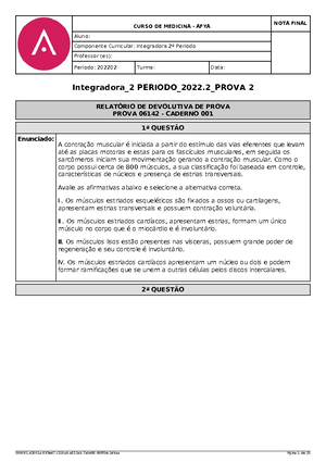 Prova Integradora - SOI 2 - soi 2- sistemas orgânicos integrados - Studocu