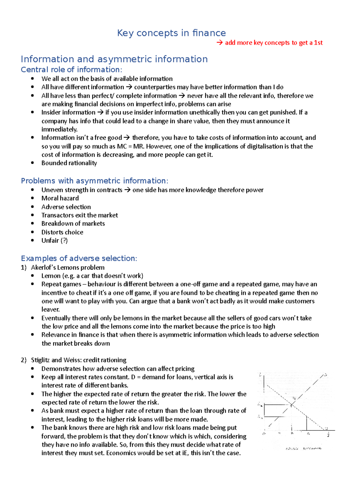 2- Key concepts in finance - Key concepts in finance add more key ...