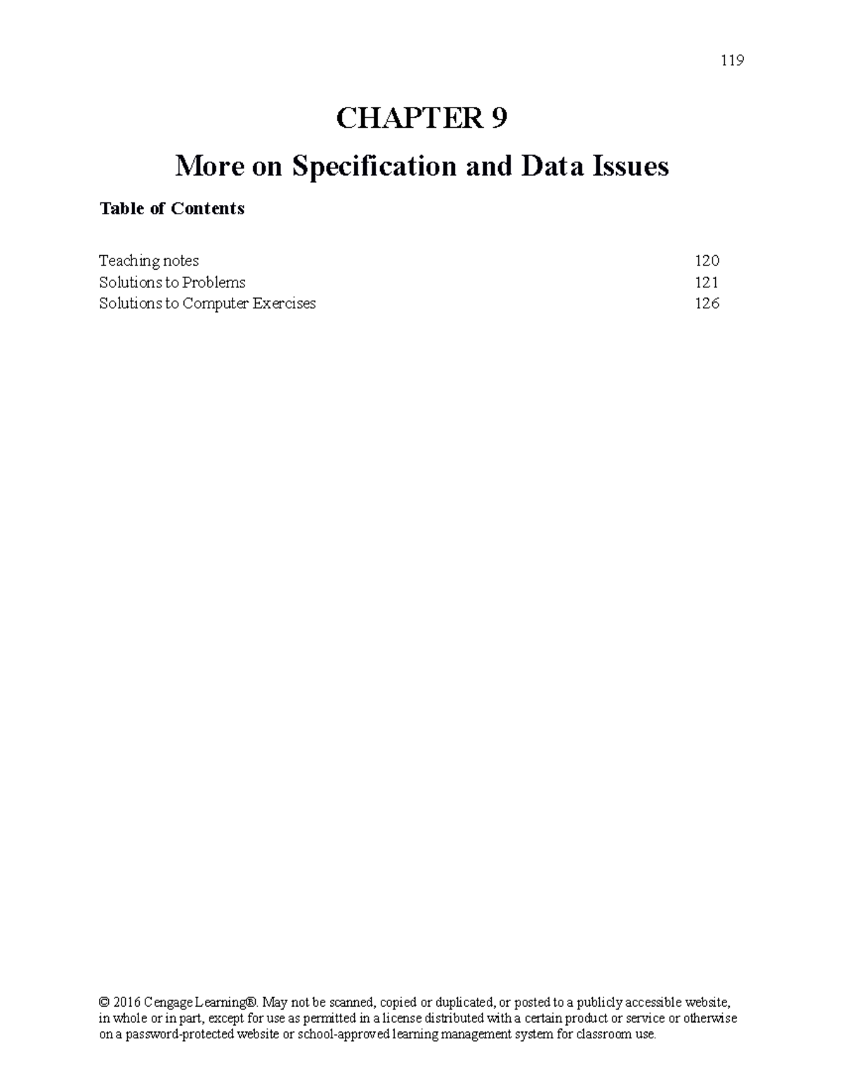 Wooldridge 7e Ch09 - CHAPTER 9 More on Specification and Data Issues Table of Contents Teaching ...