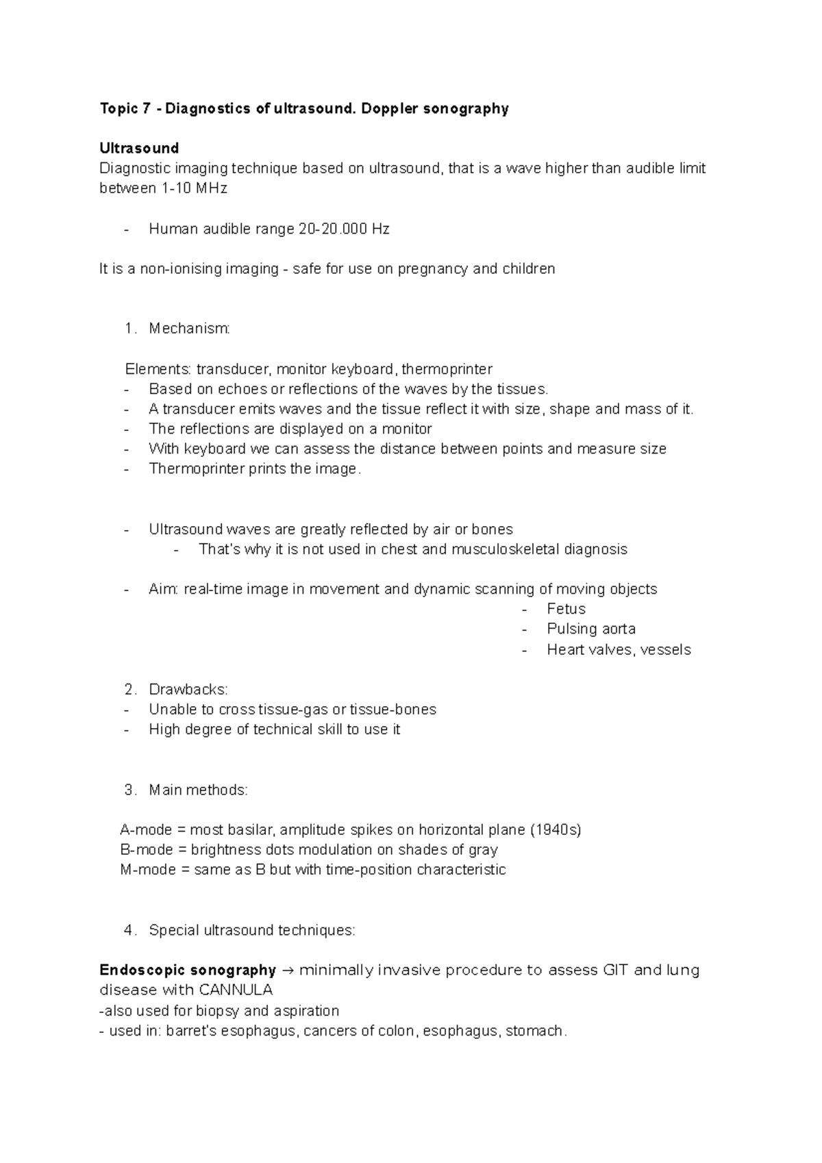Topic 7 medical radiology lecture notes - Radiology - Studocu