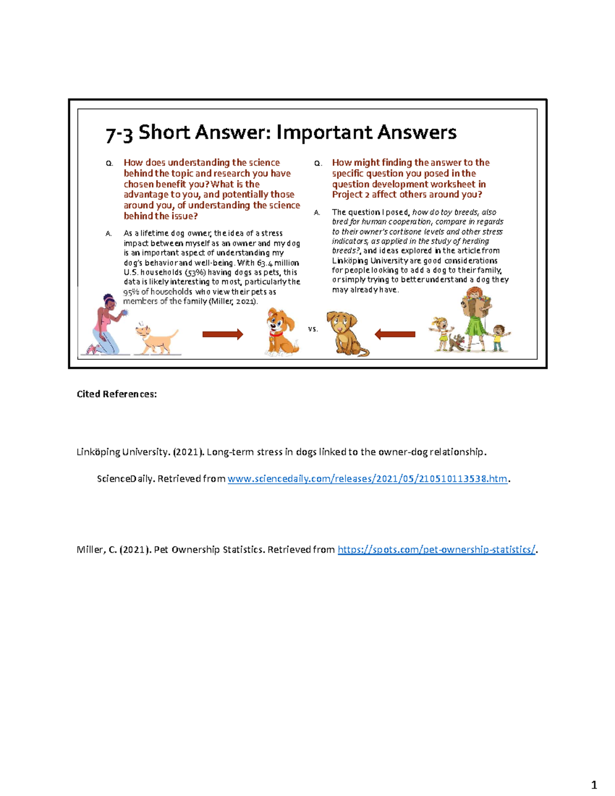SCI-100 Module 7-3 Short Answer - 7-3 Short Answer: Important Answers Q ...