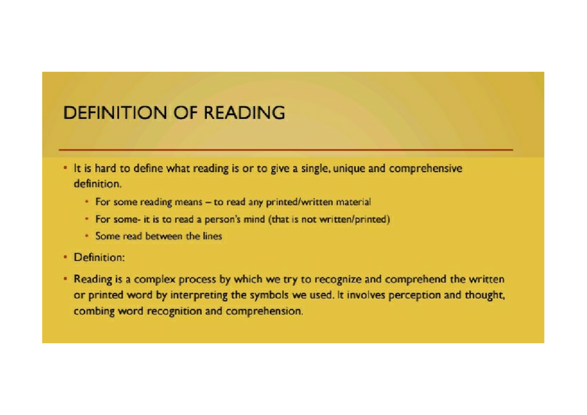 Reading skill 1 - English(Literature) - Studocu