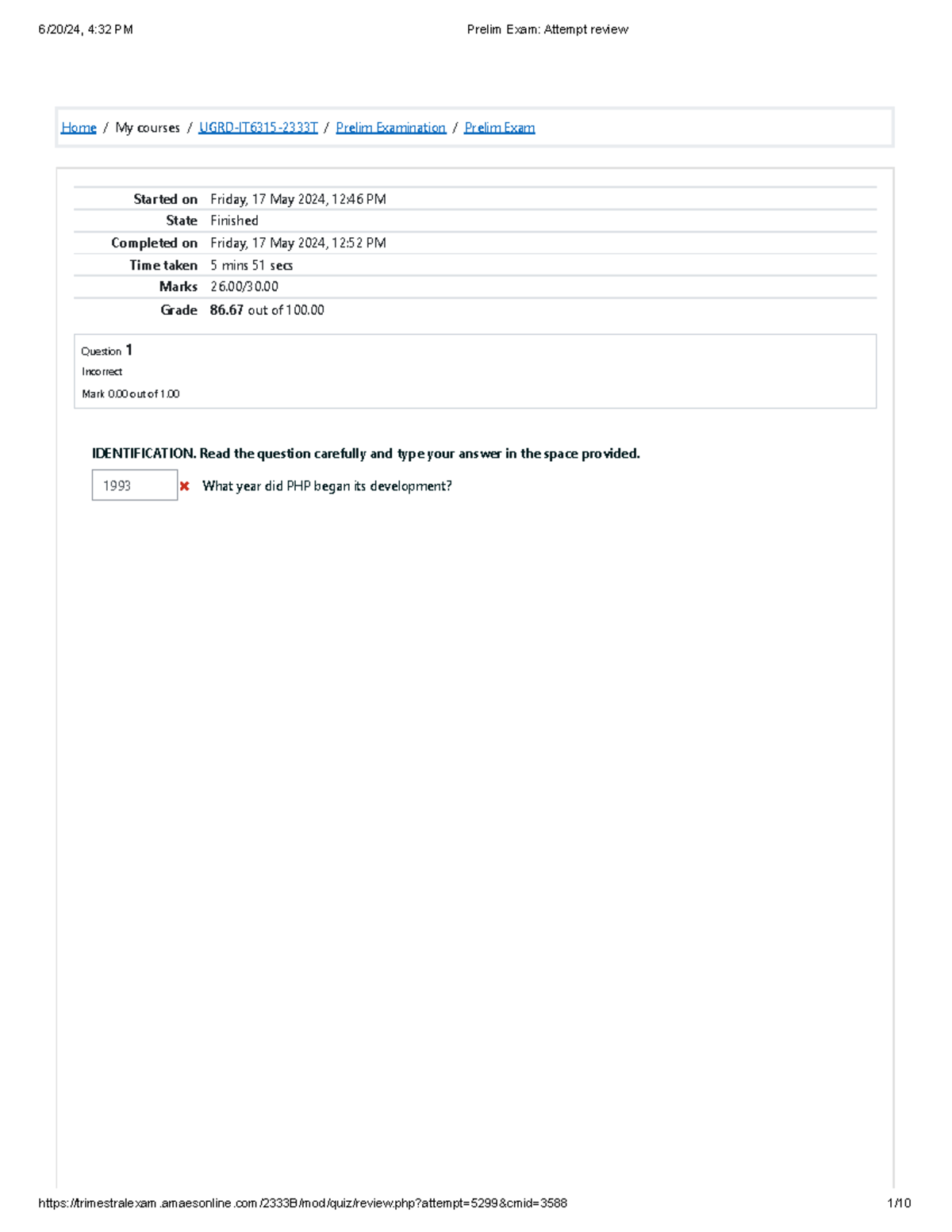 Wad 2 prelim - SDGSDFSDF - Home / My courses / UGRD-IT6315-2333T ...