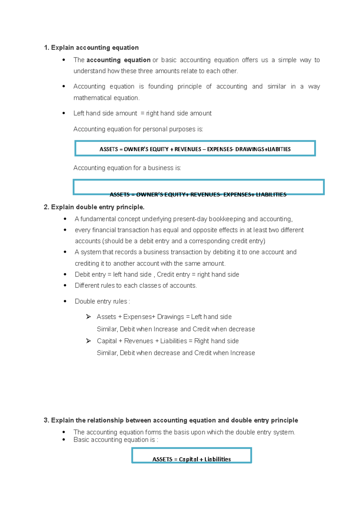 Latihan FAR 110 - FAR 110 - Explain accounting equation The accounting ...
