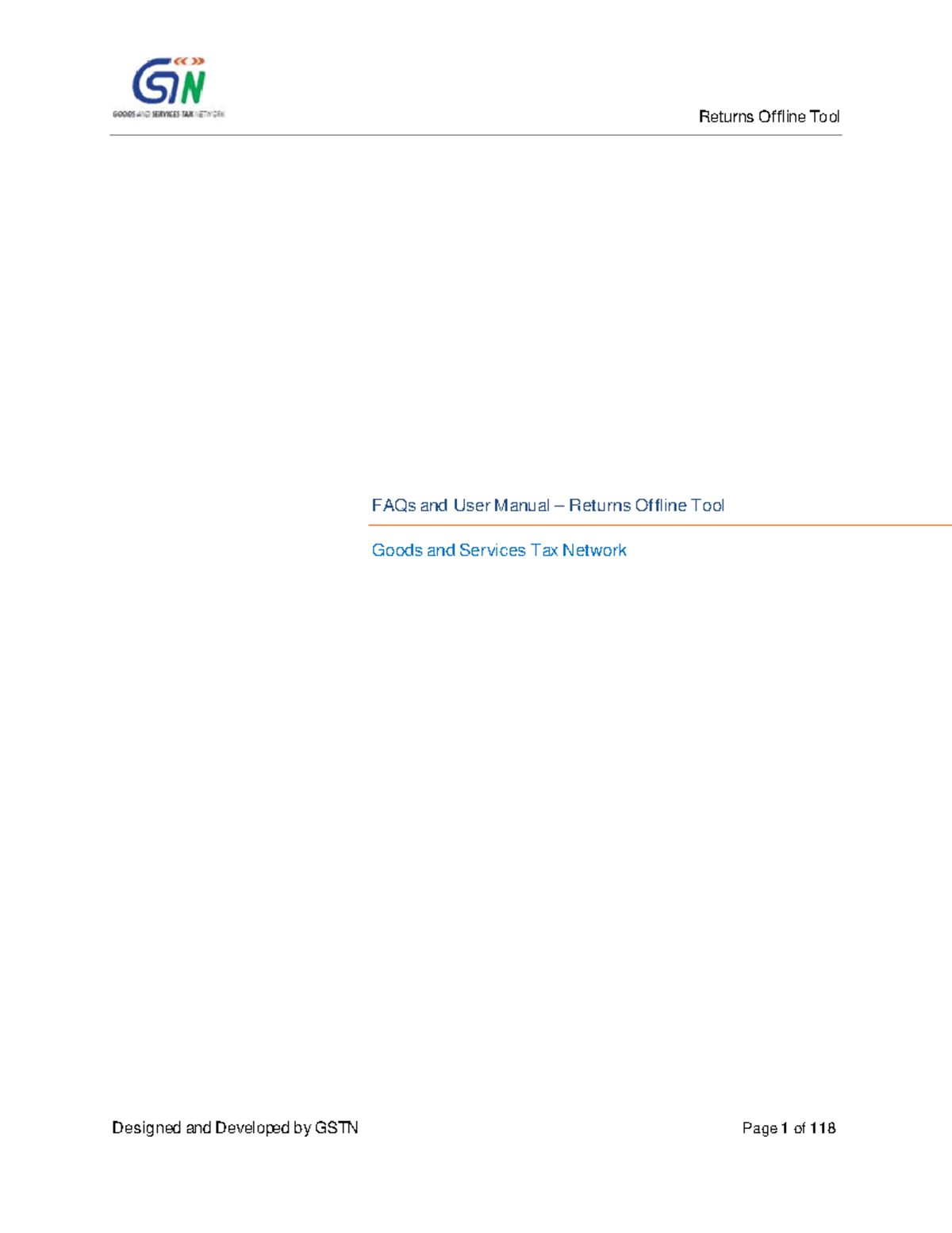 FAQs and User Manual Returns Offline Tool - FAQs and User Manual ...