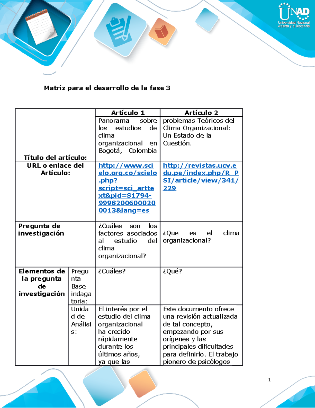 Anexo 2 - Matriz para el desarrollo de la fase 3 - Matriz para el ...