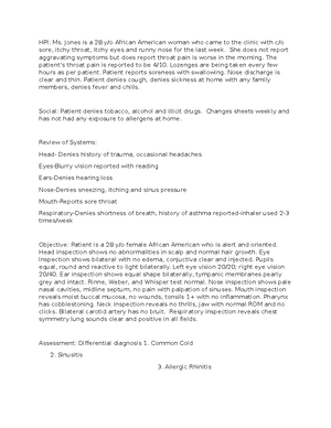 Shadow Health Tina Jones GI - Gastrointestinal (2 Attempts Allowed ...