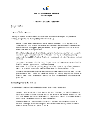 Ackerman - 6-1 Assignment International Team Expectations - Subject ...