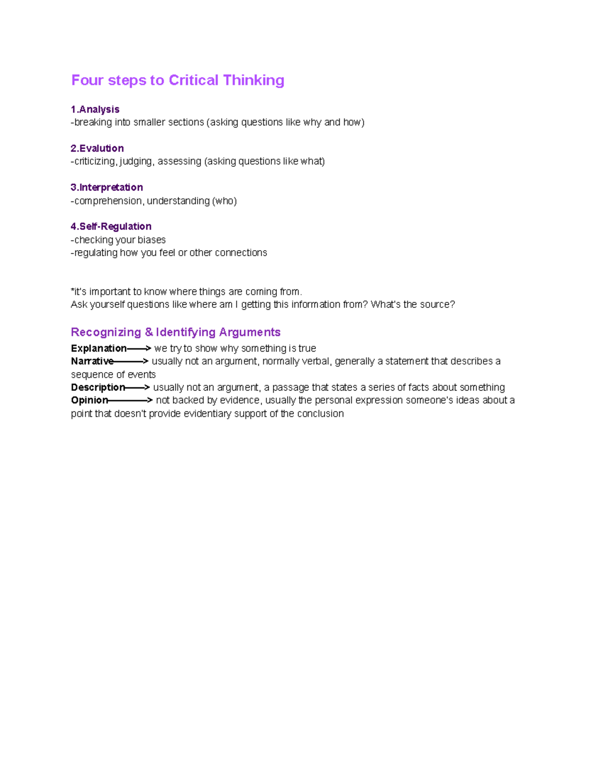 Four steps to Critical Thinking - Four steps to Critical Thinking 1 ...