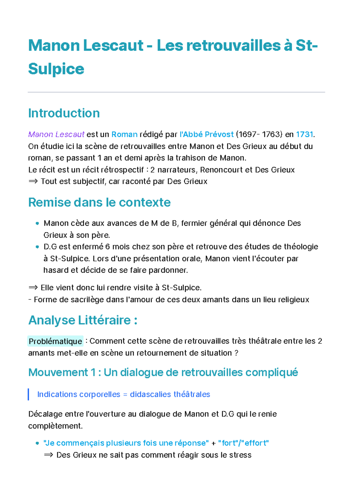 Manon Lescaut - Les retrouvailles à St-Sulpice - Manon Lescaut - Les ...