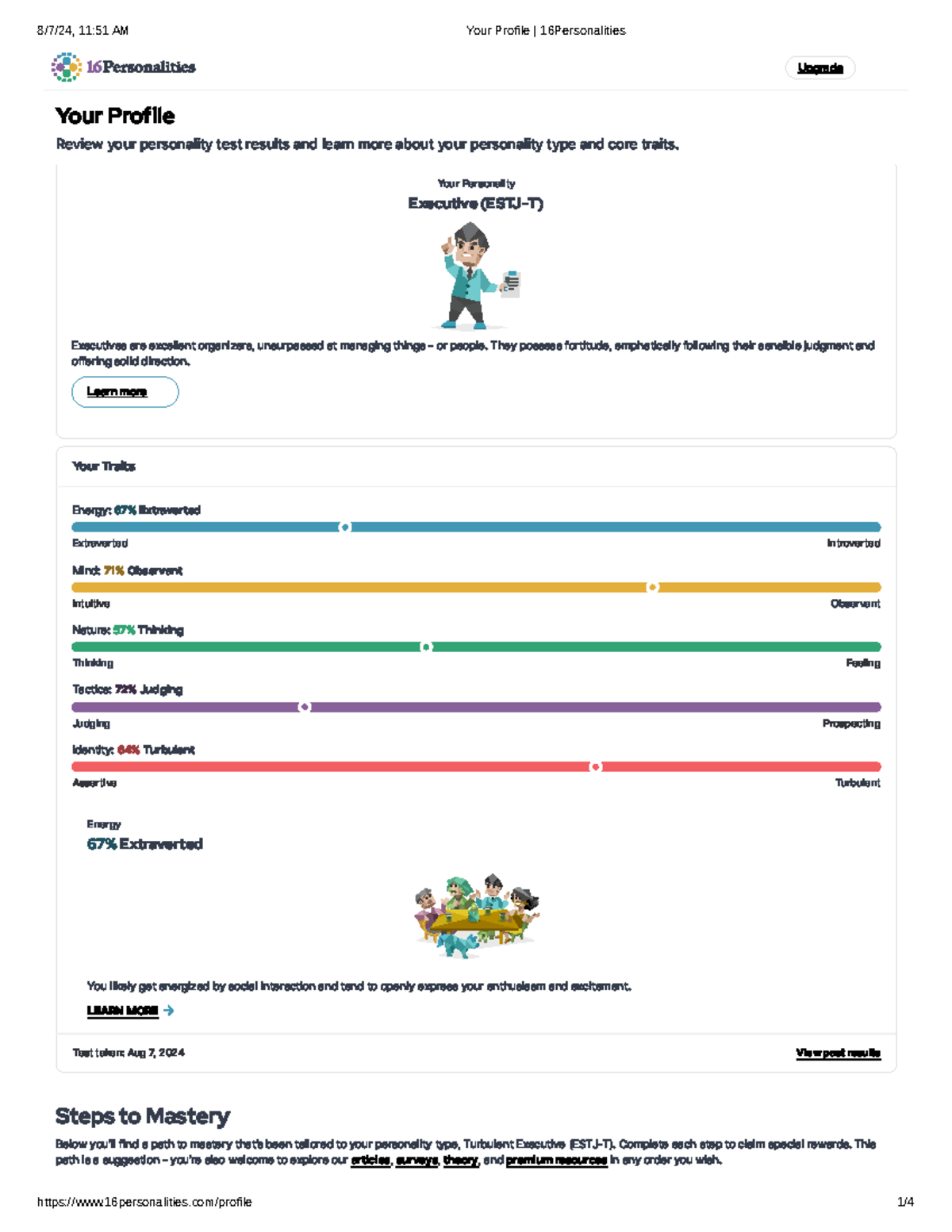 Your Profile 16Personalities - Upgrade Your Profile Review your ...