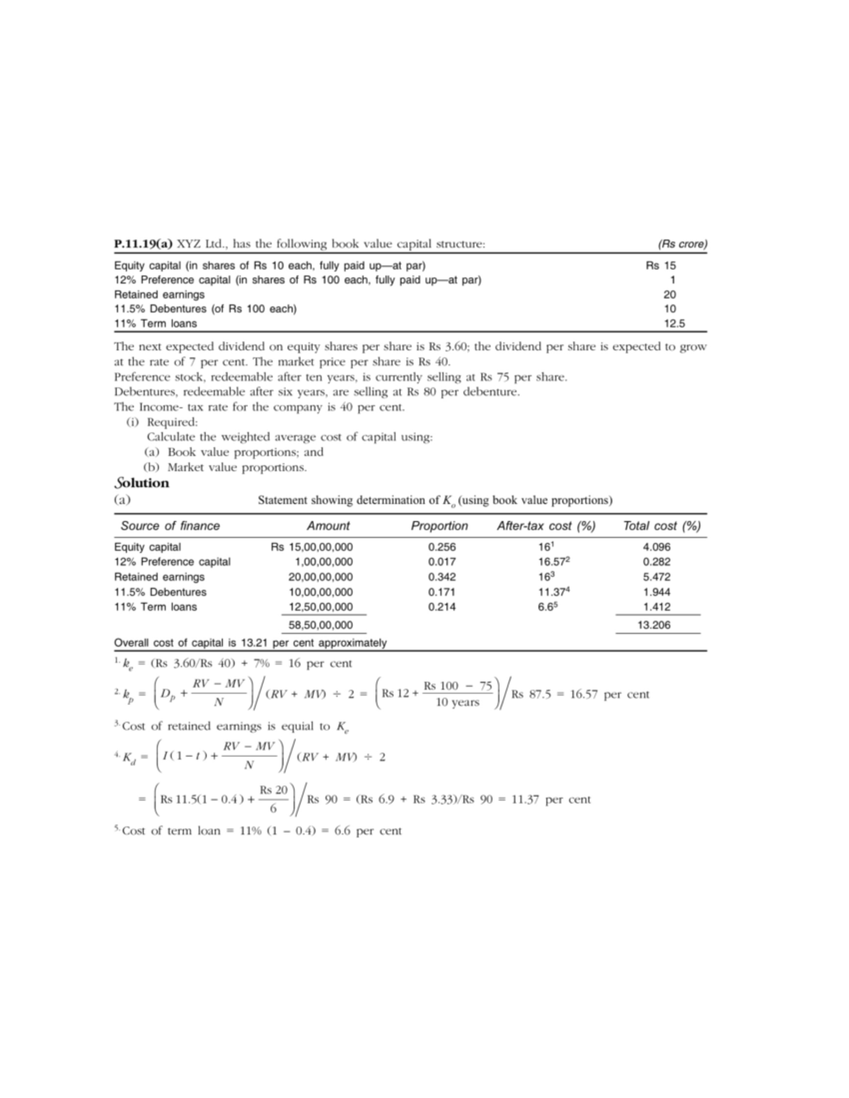 Cost of capital- Solved numericals - Financial Management - Studocu