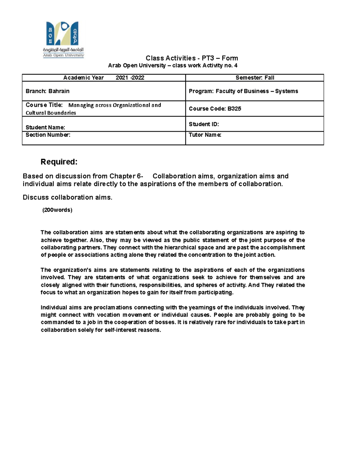 B325 Inclass Activity-3 - Class Activities - PT3 – Form Arab Open ...