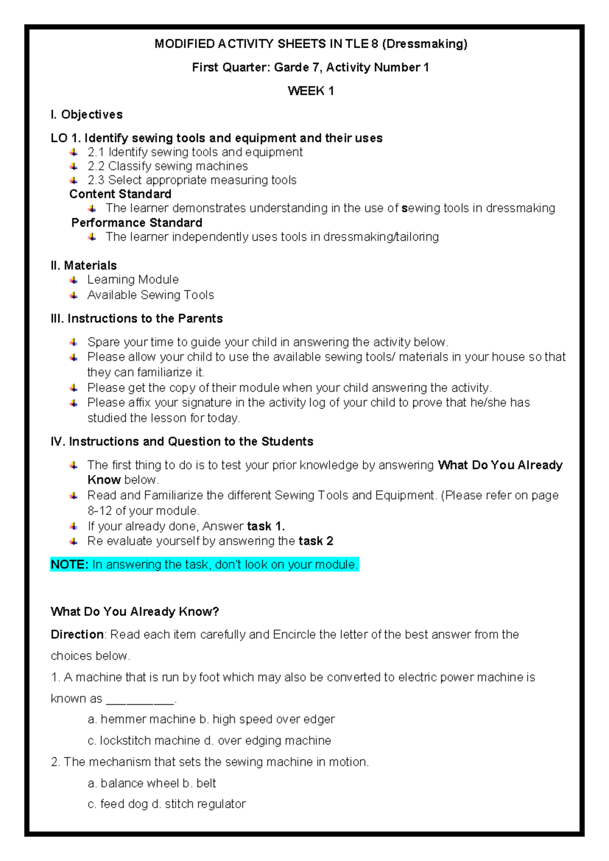 Modified-activity-sheets-in-tle-7-dressmaking compress - MODIFIED ...