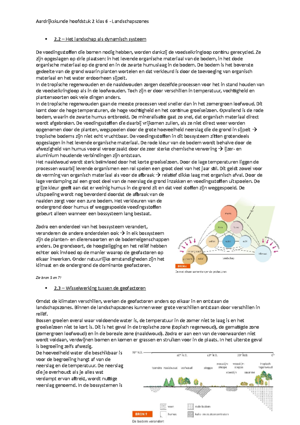 Aardrijkskunde hoofdstuk 2 klas 6 - Landschapszones - Aardrijkskunde ...