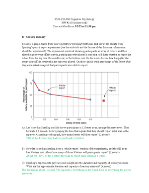 Cog Psy EXAM 2 - COGNITIVE PSYCHOLOGY: EXAM 2 Chapter 5: STM & Working ...
