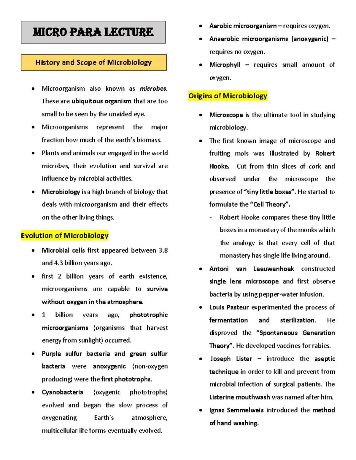 Lesson 1-4 Reviewer - Microorganism also known as microbes. These are ...