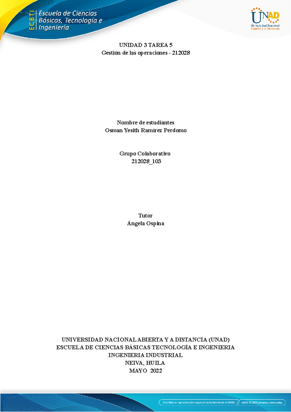Informe Tarea 5 Osman Ramirez (Autoguardado) - UNIDAD 3 TAREA 5 Gestión ...