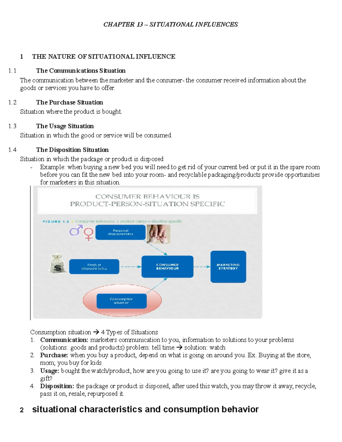 Chapter 13 - Situational Influences - Study Guide-1 - CHAPTER 13 ...