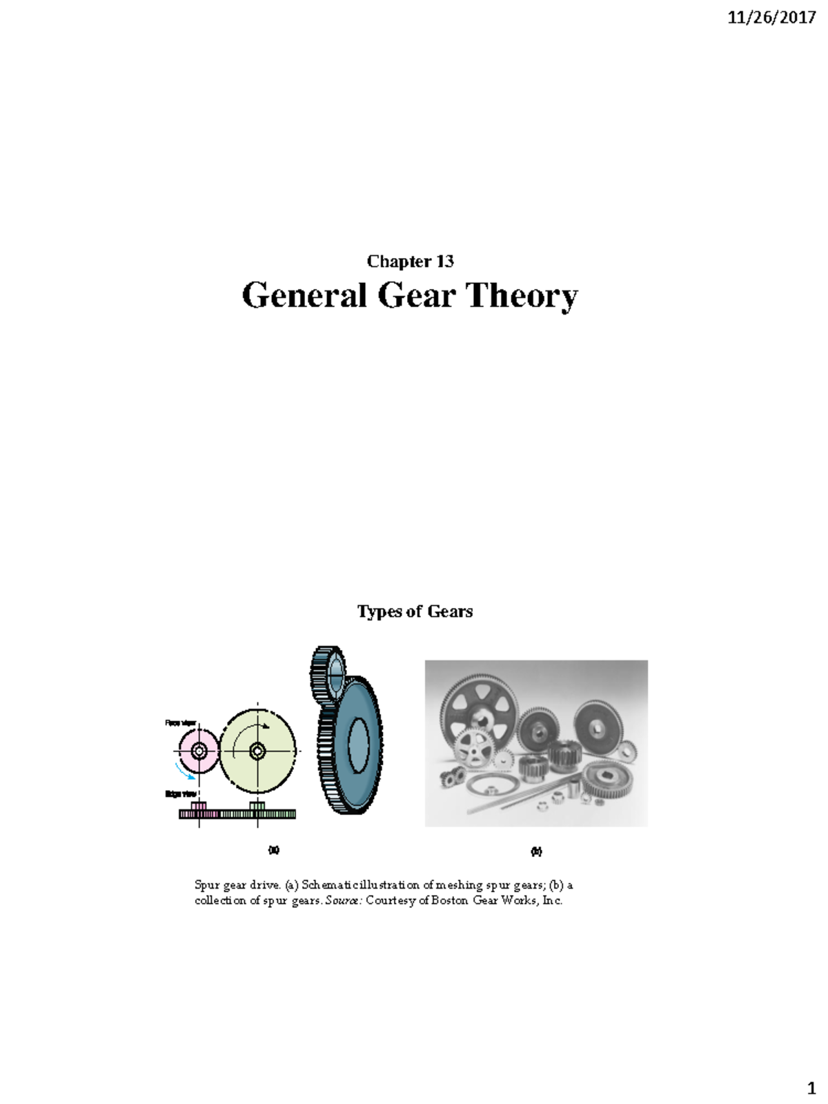 Chapter 13 Gear Theory - MENG 370 - NYIT - Studocu