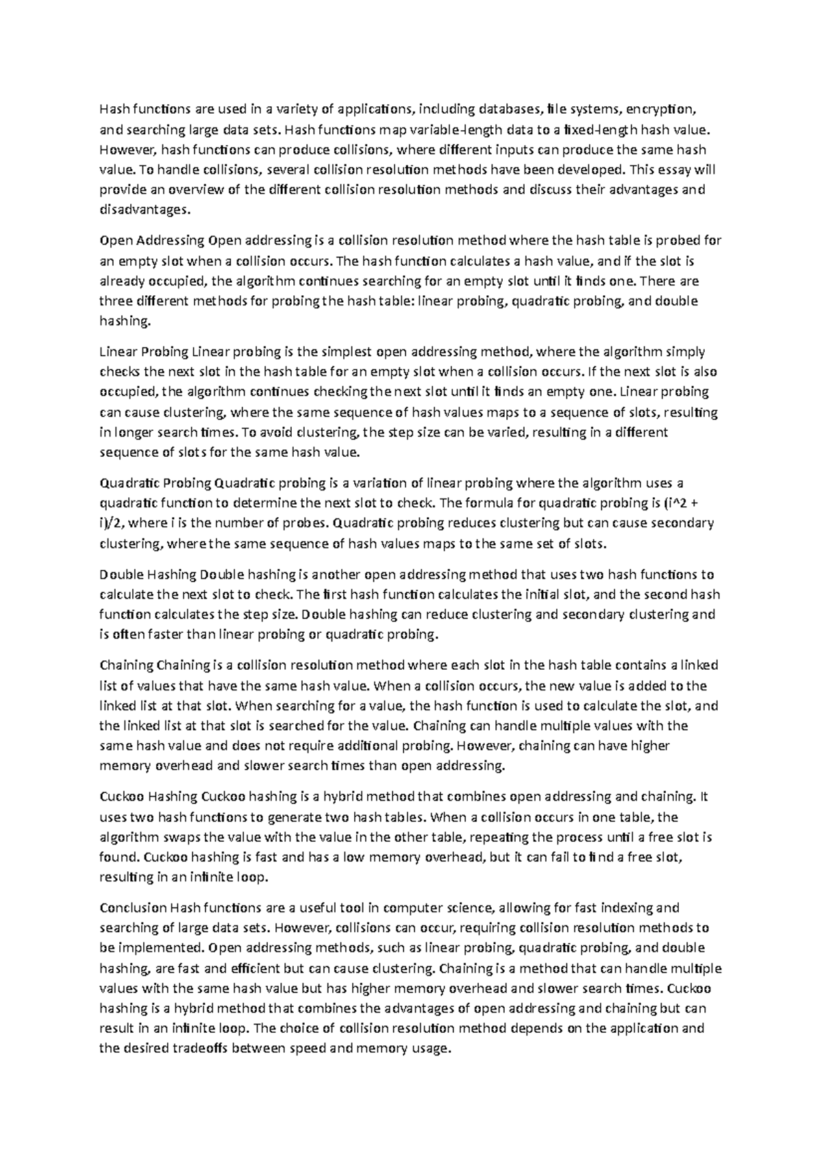 Hash Functions Hash Functions Map Variable Length Data To A Fixed Length Hash Value However