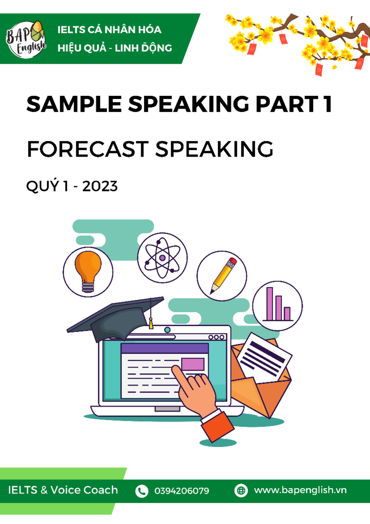 Ielts Speaking Sample Part 1 - Tiếng Anh cơ bản 2 - Studocu