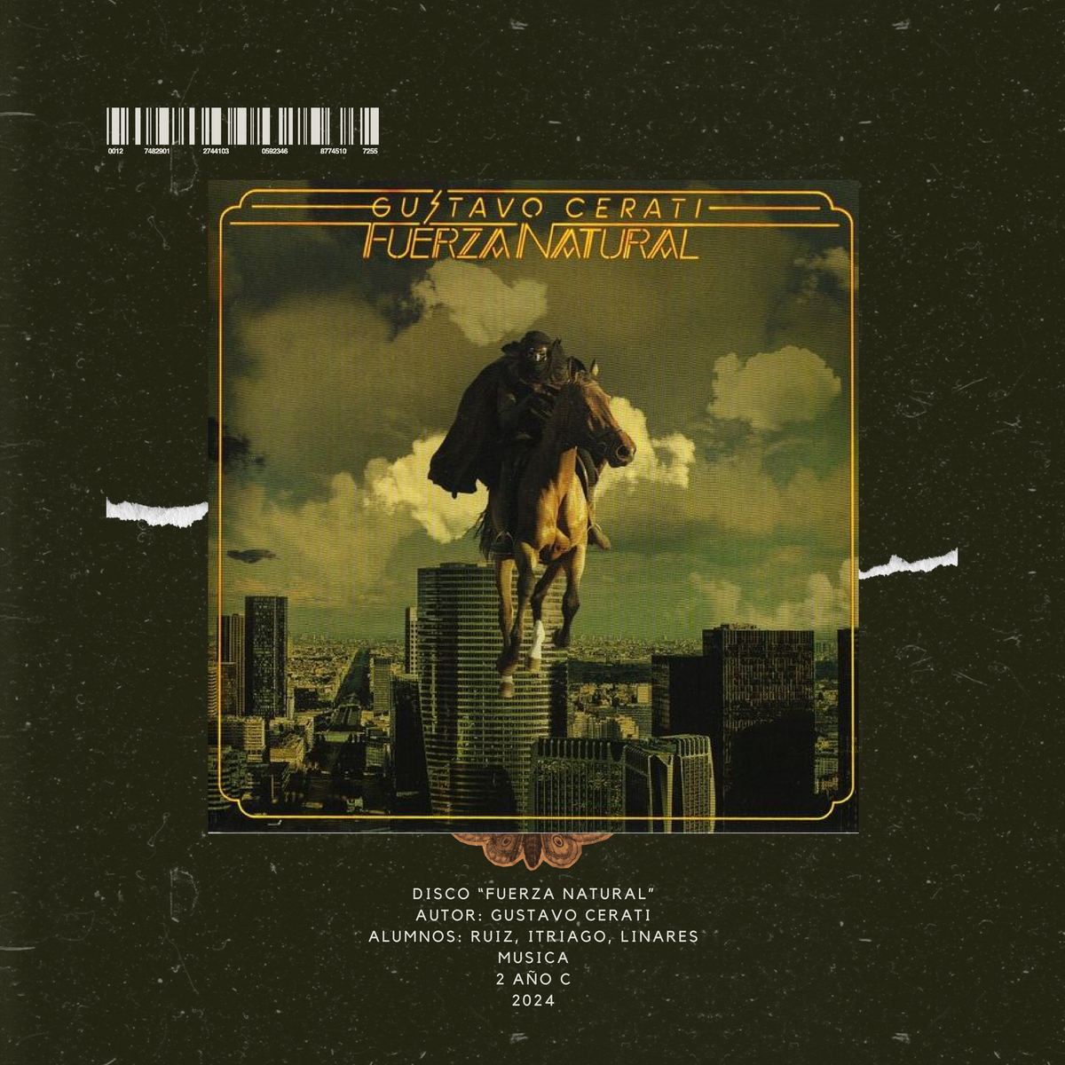Portada Álbum Banda de Música Rock Vintage - D I S C O “ F U E R Z A N ...