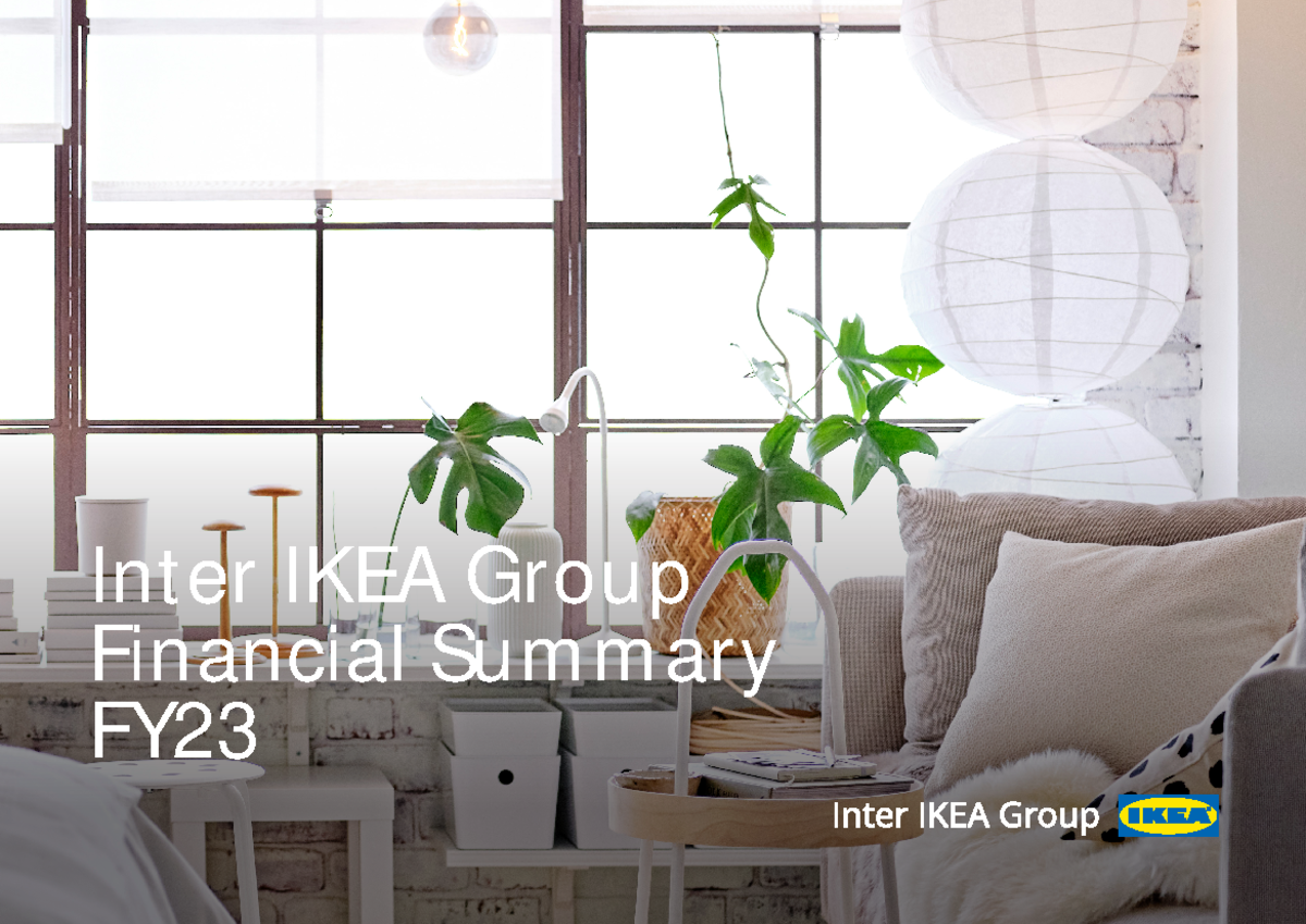 Inter IKEA Group Financial Summary FY23 31-10-2023 - Inter IKEA Group Financial Summary FY 2 ...