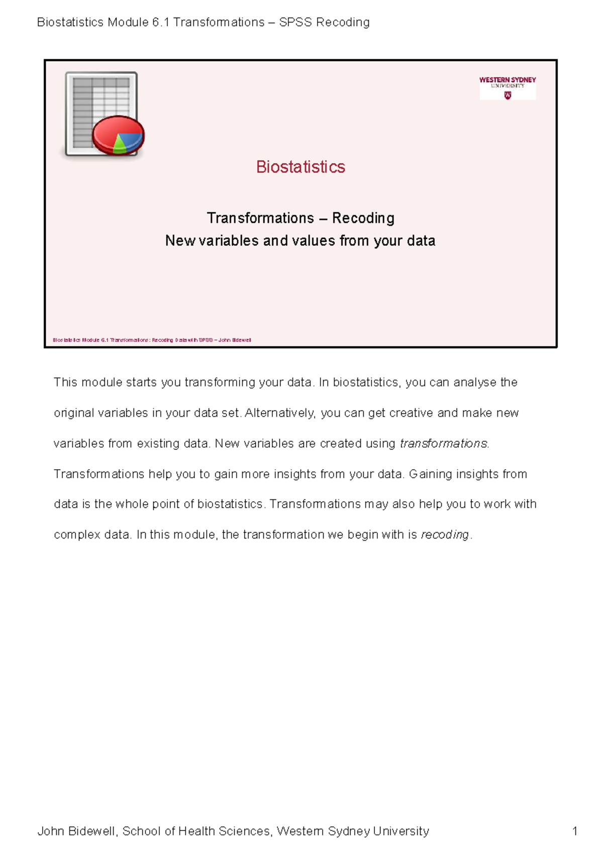 Module 061 Recoding Spss Hlth2022 Bi H Notes Biostatistics 5463